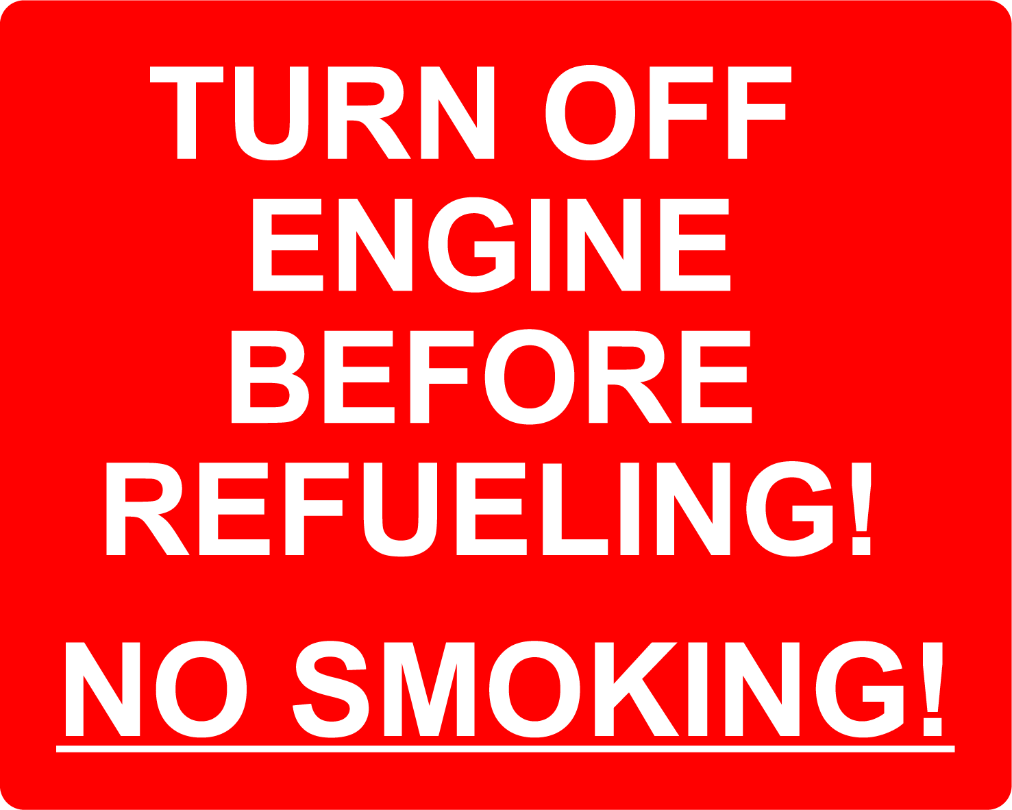 Turn off the engine warning sticker – Titan Graphics
